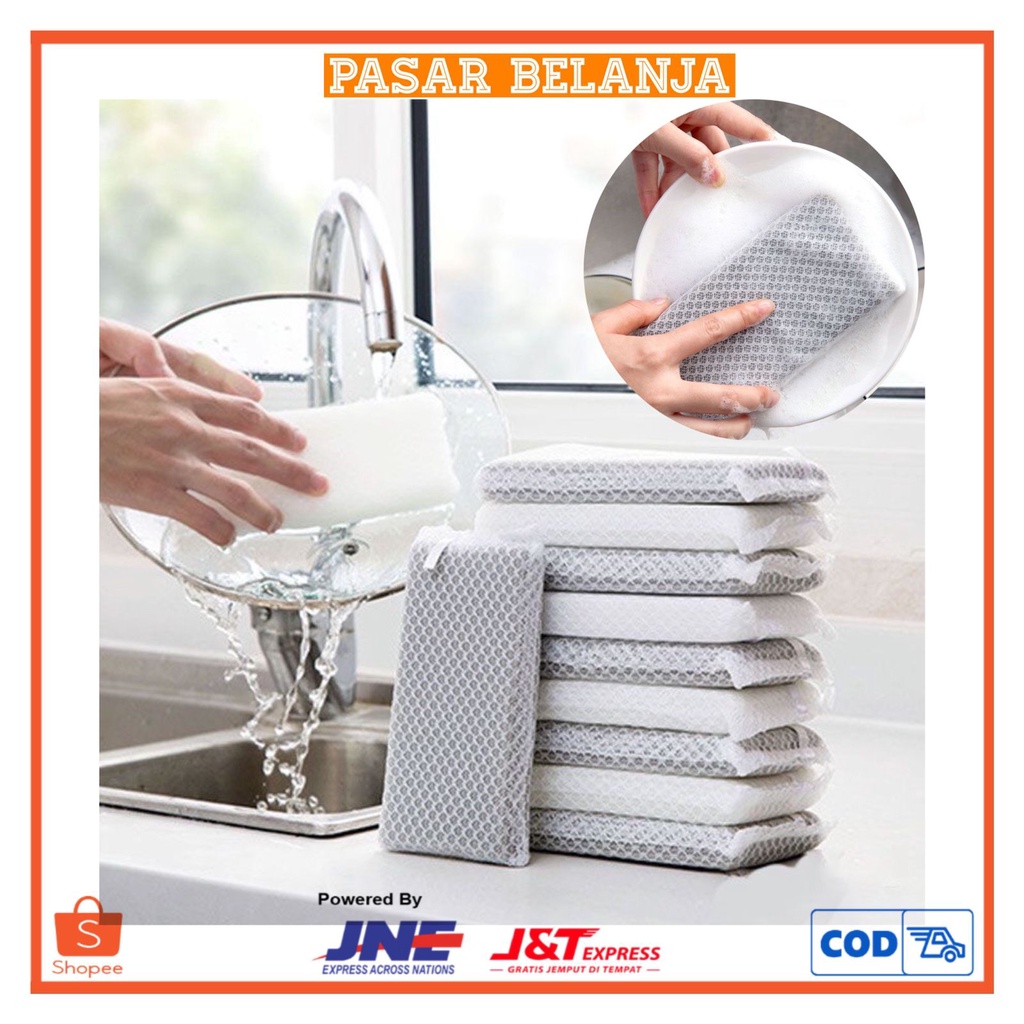 Jual P539576 Spon Cuci Piring Set 5 in 1 Spon Cuci Piring Jaring Abu ...