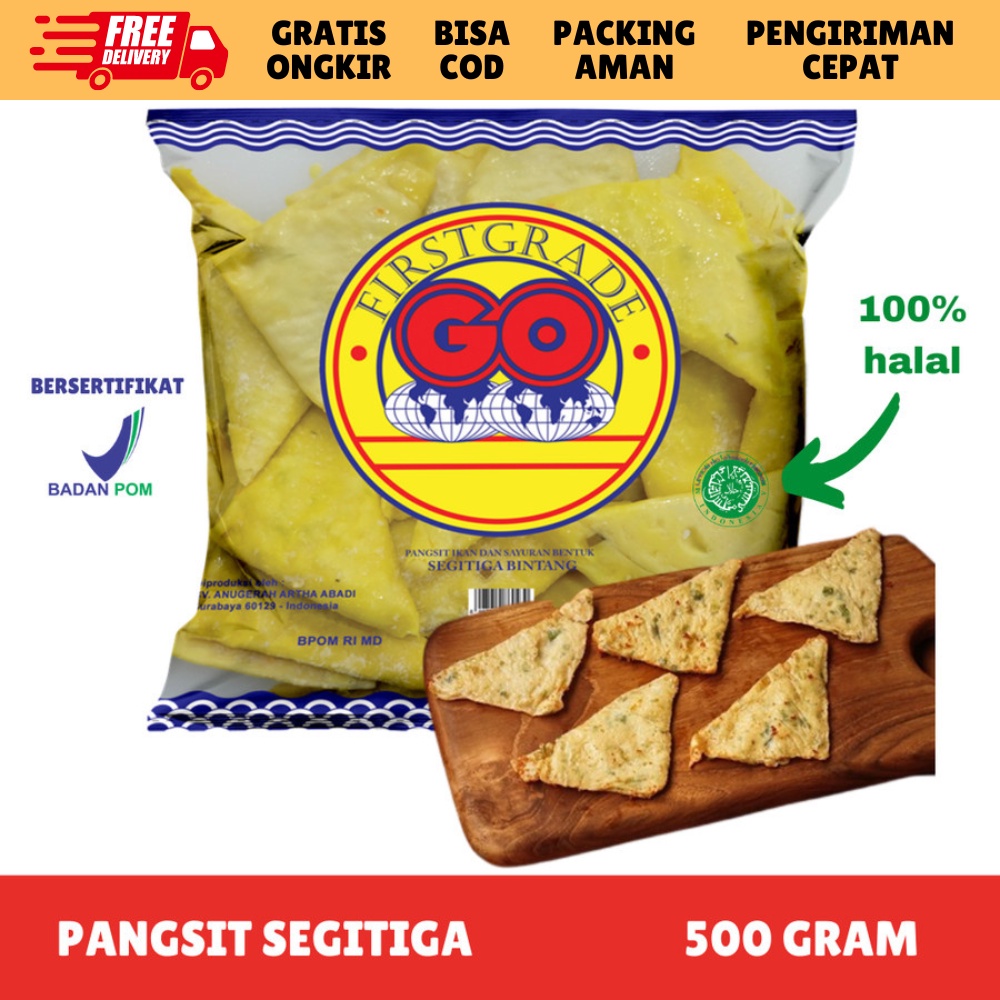 Jual [FROZEN FOOD GO] SEGITIGA BINTANG IKAN SAMOSA ISI 24/32 (500GR ...