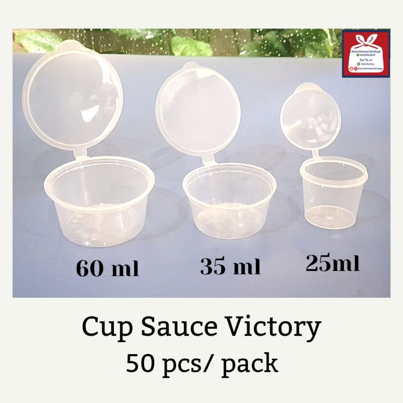 Jual Cup Saos Victory 25ml, 35ml dan 60ml / Tempat Saos Victory / Cup ...