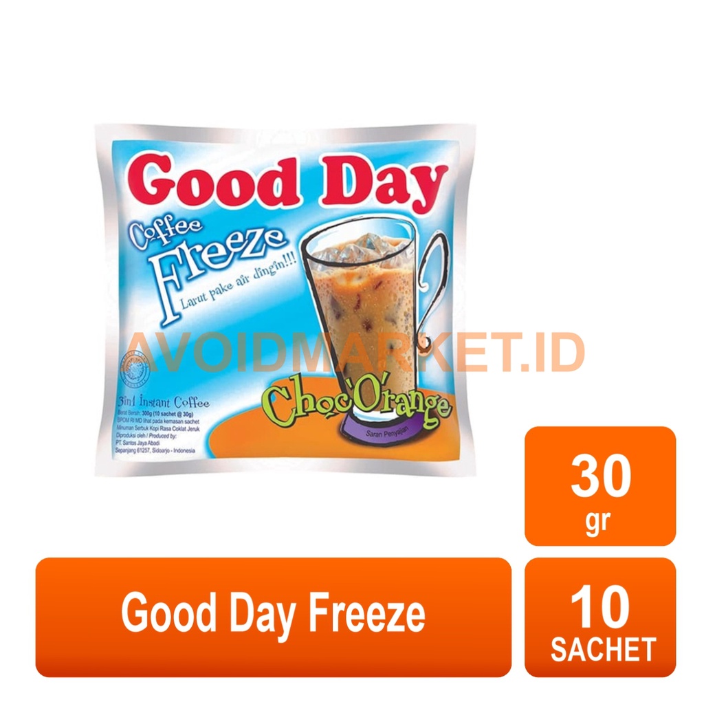 Jual Good Day Coffee Freeze Choc'O'range 30 gr x 10 sachet | Shopee ...