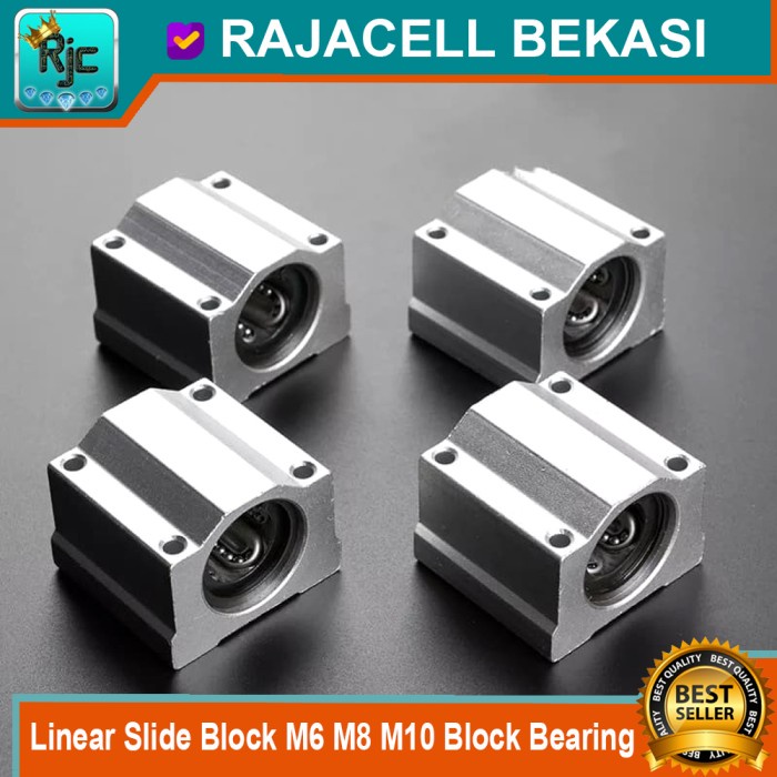 Jual Linear Slide Block SC6UU SC8UU SC10UU SCS8UU M6 M8 M10 Block ...