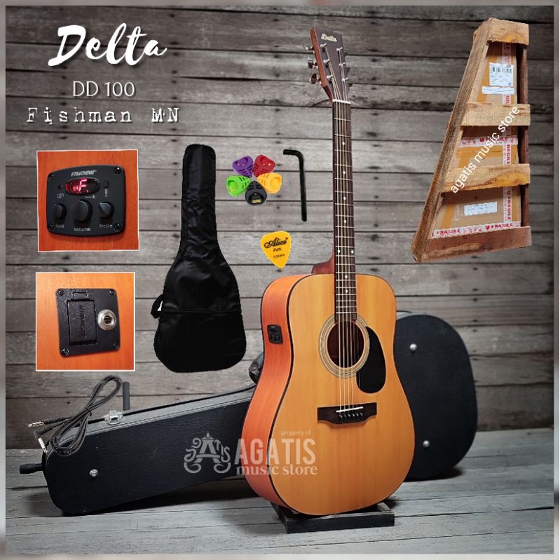Jual gitar akustik elektrik original delta DD 100 fishman mn free ...