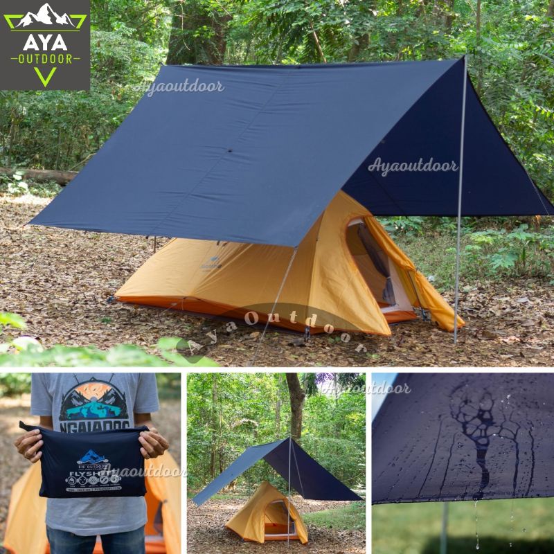 Jual FLYSHEET TENDA RIR OUTDOOR 100% WATERPROOF PENUTUP TENDA PELINDUNG ...