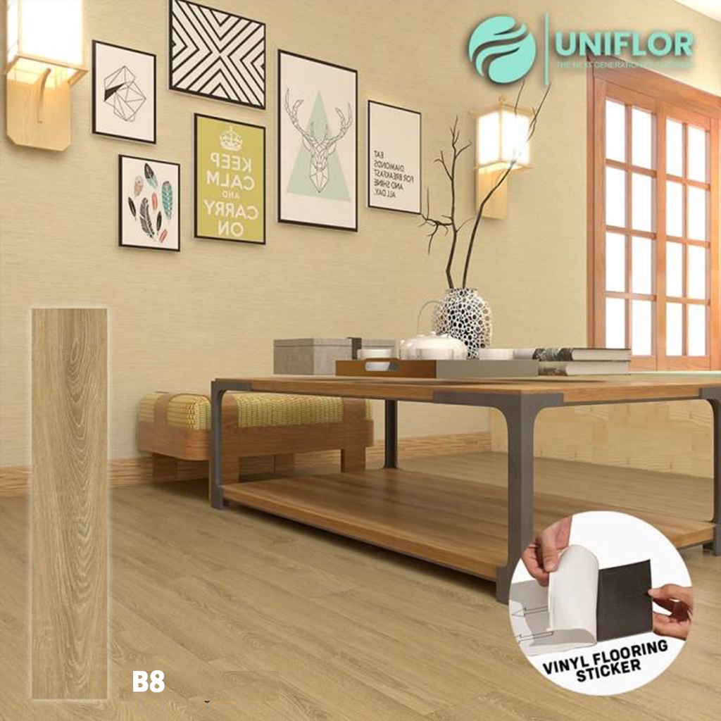 Jual UNIFLOR VINYL LANTAI STICKER PREMIUM 1,8MM (3.345m2/24pcs/box ...
