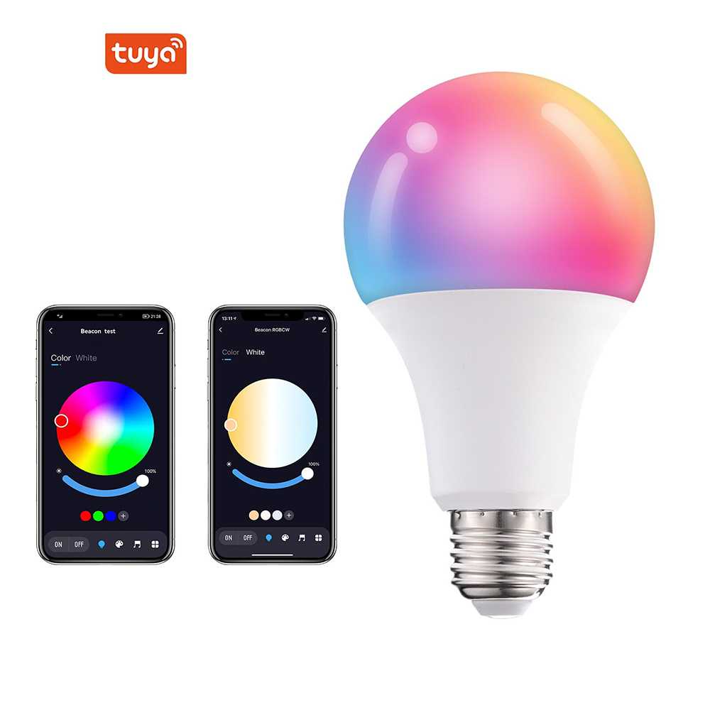 Jual TUYA Lampu Bohlam 10W RGB Smart Bulb Bluetooth Control E27 10 W Wifi Wireless Bolam Bholam ...