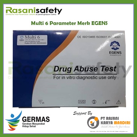 Jual Alat Tes Drug EGENS Multi Drugs 6 Parameter Rapid Test Narkoba Isi ...