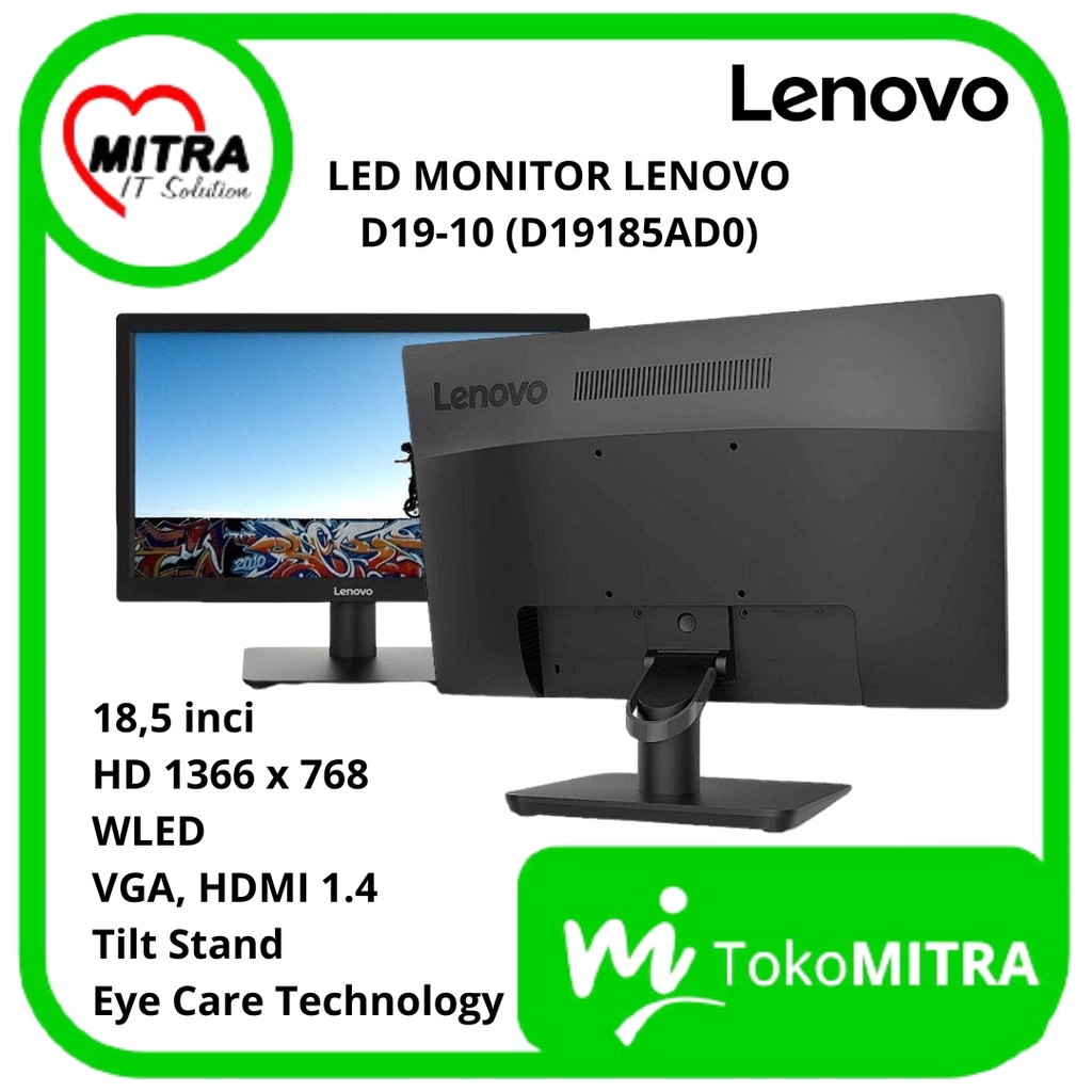 Jual MONITOR LED LENOVO D19-10 (D19185AD0) | Shopee Indonesia
