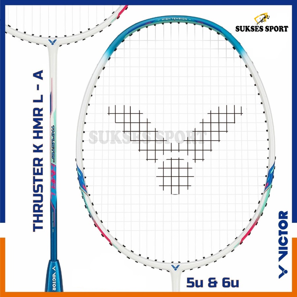 Jual Raket Badminton Victor Thruster K HMR L / K-HMRL biru/putih ( 5U ...