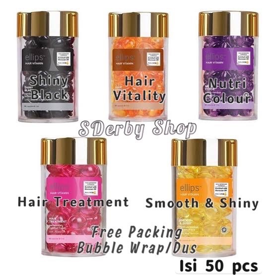 Jual Ellips Hair Vitamin Rambut Elips isi 50 Kemasan Botol | Shopee ...