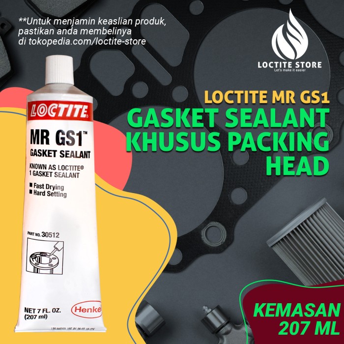 Jual LEM GASKET SEALANT UNTUK PACKING HEAD LOCTITE MR GS1 207ML ...