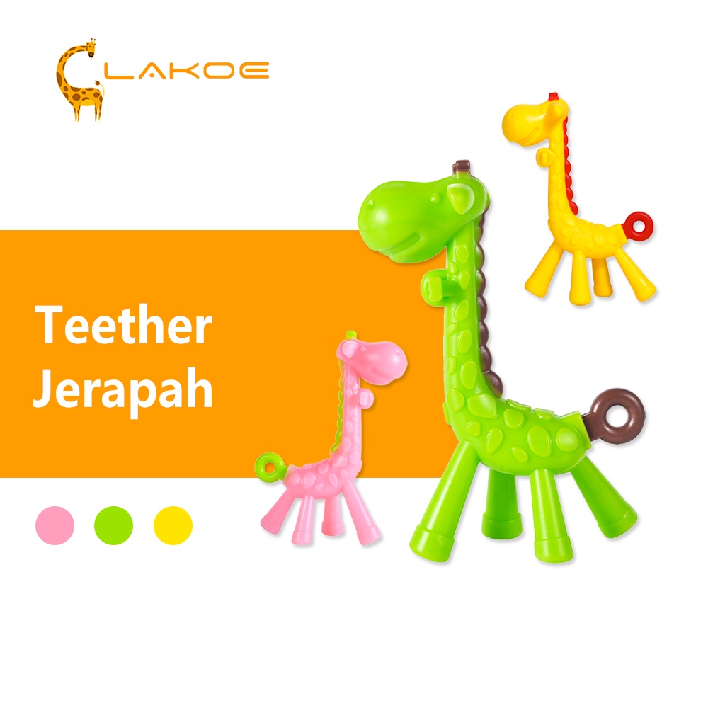 Jual LAKOEOFFICIALMALL Mainan Teether Bayi Bahan Silikon Gigitan Bayi ...