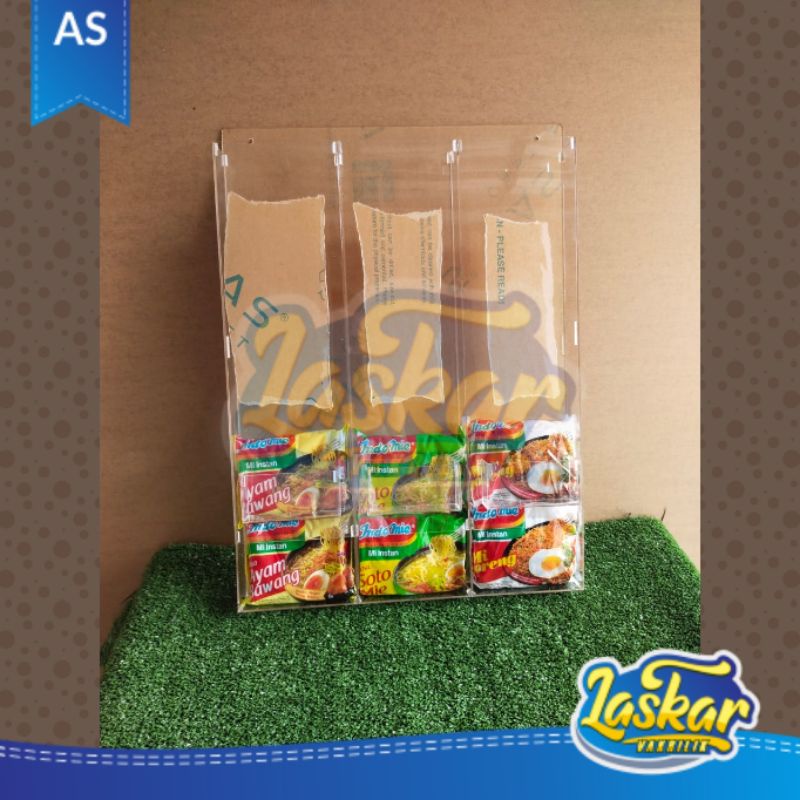 Jual Display acrylic warmindo/acrylic rak indomie siap seduh | Shopee ...
