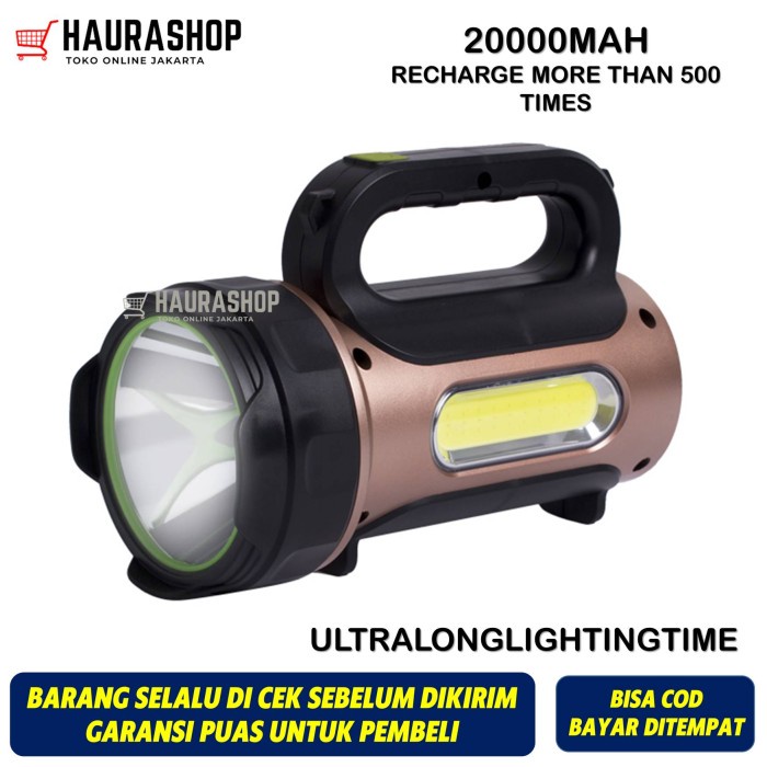 Jual Lampu Senter LED Jarak Jauh Multifungsi Portable + COB 10w ...