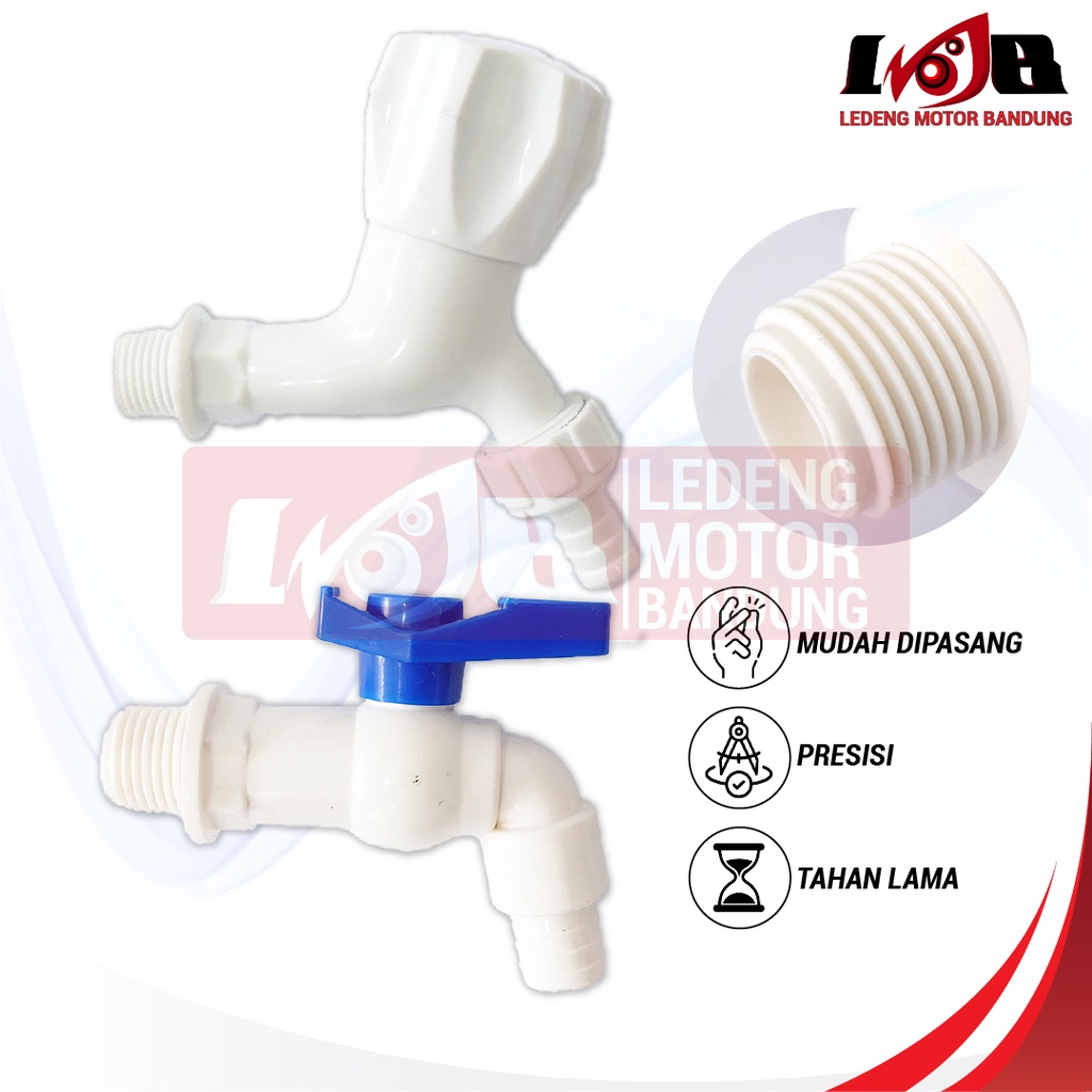 Jual Kenmaster Kran Taman PVC Plastik Keran Air Ledeng 1/2 inci ...