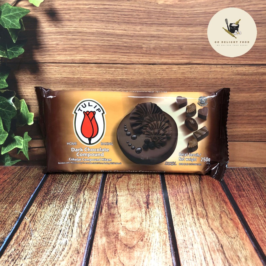 Jual Tulip Dark Chocolate Compound - 250G (PREMIUM QUALITY) | Shopee ...