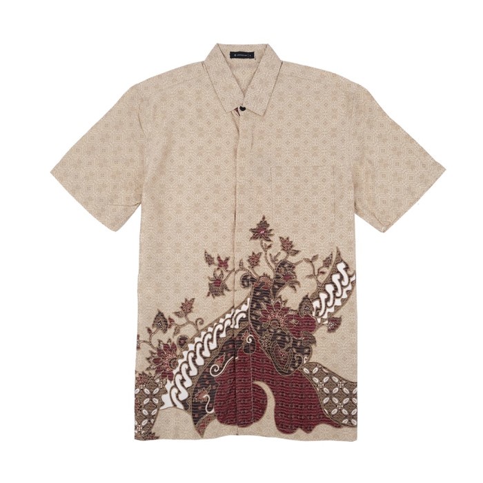 Jual batik Coop Design - Bima Kemeja Motif Batik Pria - Cream, XL ...
