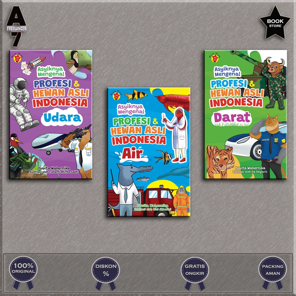 Jual Buku Asyiknya Mengenal Profesi dan Hewan Asli Indonesia | Shopee Indonesia