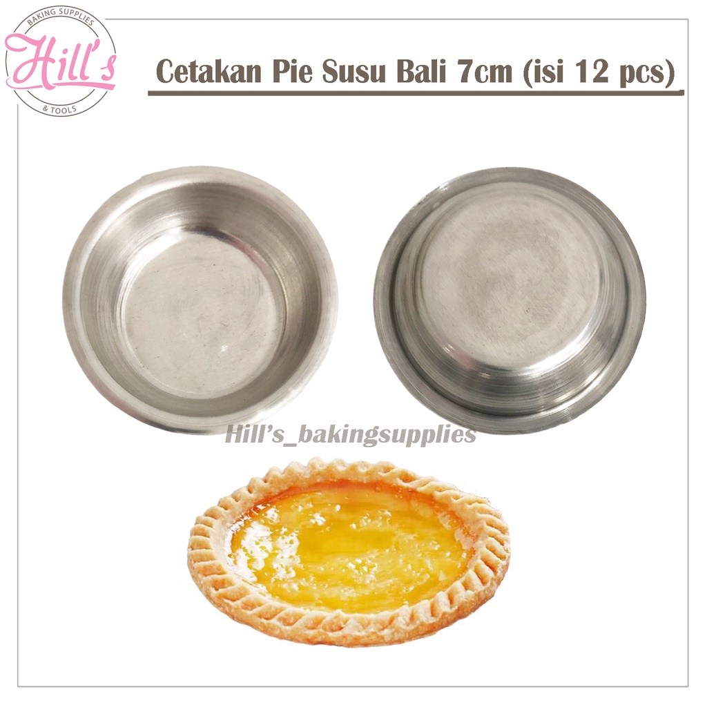 Jual CETAKAN PIE SUSU BALI 7 CM POLOS ALUMINIUM ISI 12 PCS / EGG TART ...