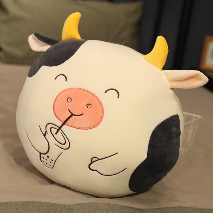 Jual Boneka Sapi Hitam Putih Sit Cow Cute Cow Moo Moo Lucu / Bantal ...