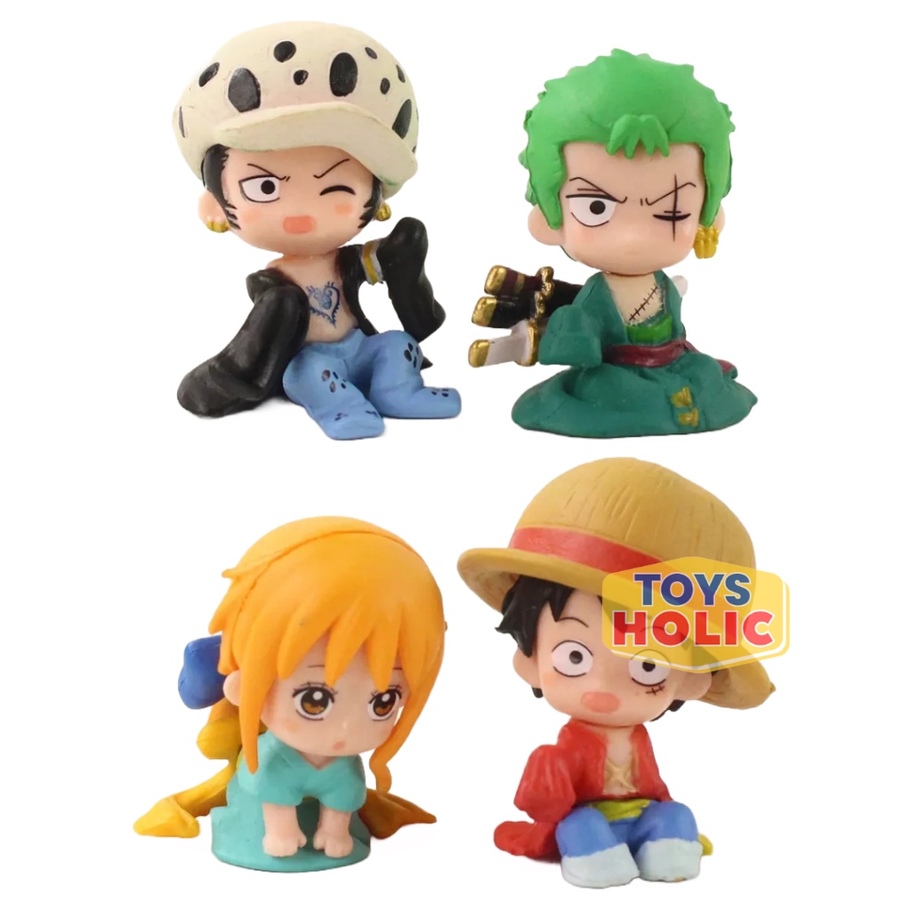 Jual Action Figure One Piece Chibi Luffy Zoro Lauw Nami Mainan Pajangan ...