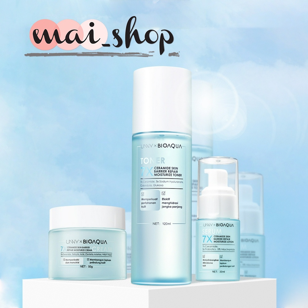 Jual Bioaqua Cosmetics 7X Ceramide Skin Barrier Toner / Serum/ Cream ...