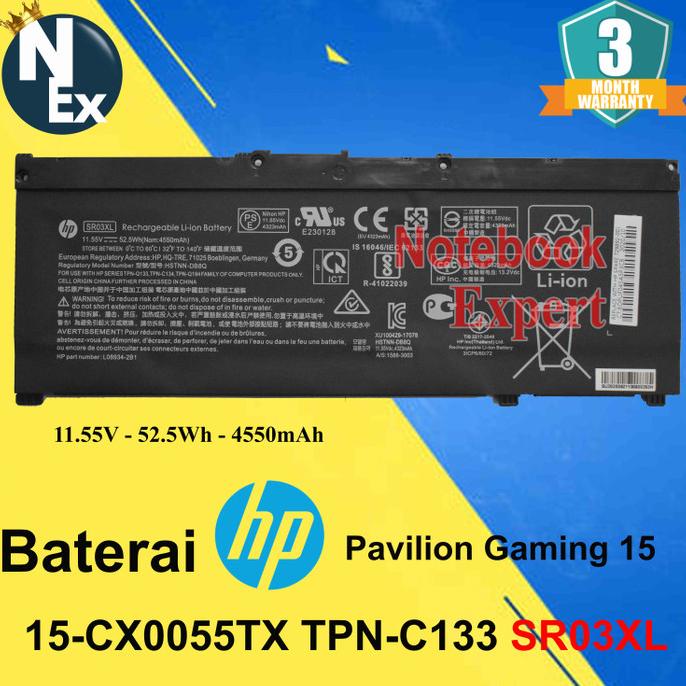 Jual Baterai Laptop Hp Pavilion Gaming 15 15-Cx0055Tx Tpn-C133 Sr03Xl ...