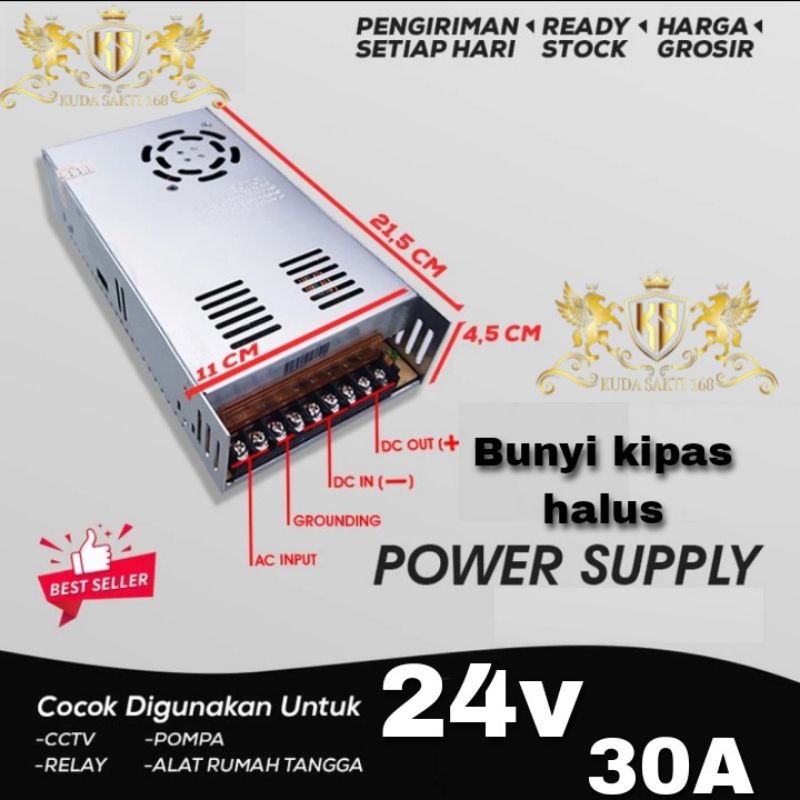 Jual PROMO Switching Power Supply PSU 24V 30A Input Power: 110VAC ...