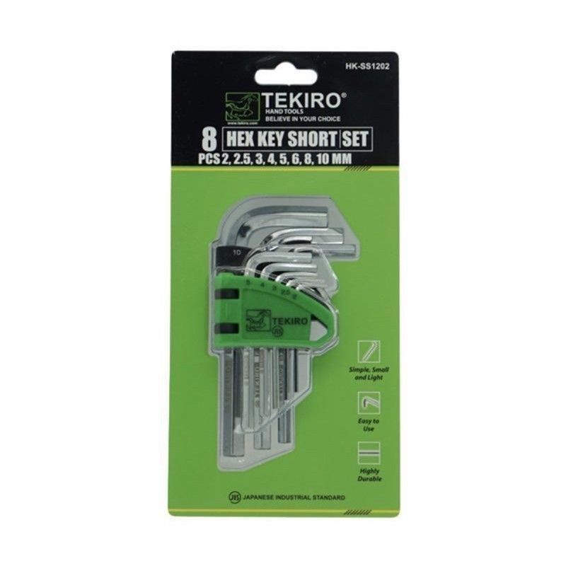 Jual Kunci L tekiro pendek set 8pcs 2-10mm / HEX KEY SHORT SET | Shopee ...