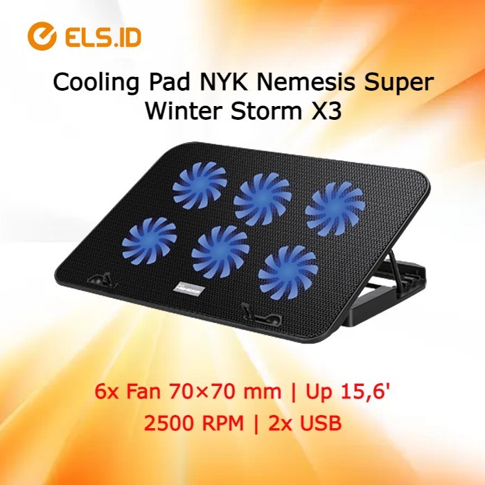 Jual NYK Nemesis Super Winter Storm X3 Cooling Pad Notebook | 6x Fan ...