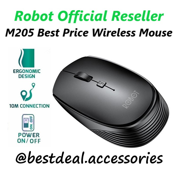 Jual Robot M205 Wireless Mouse Optical Best Price Termurah (New M200) | Shopee Indonesia