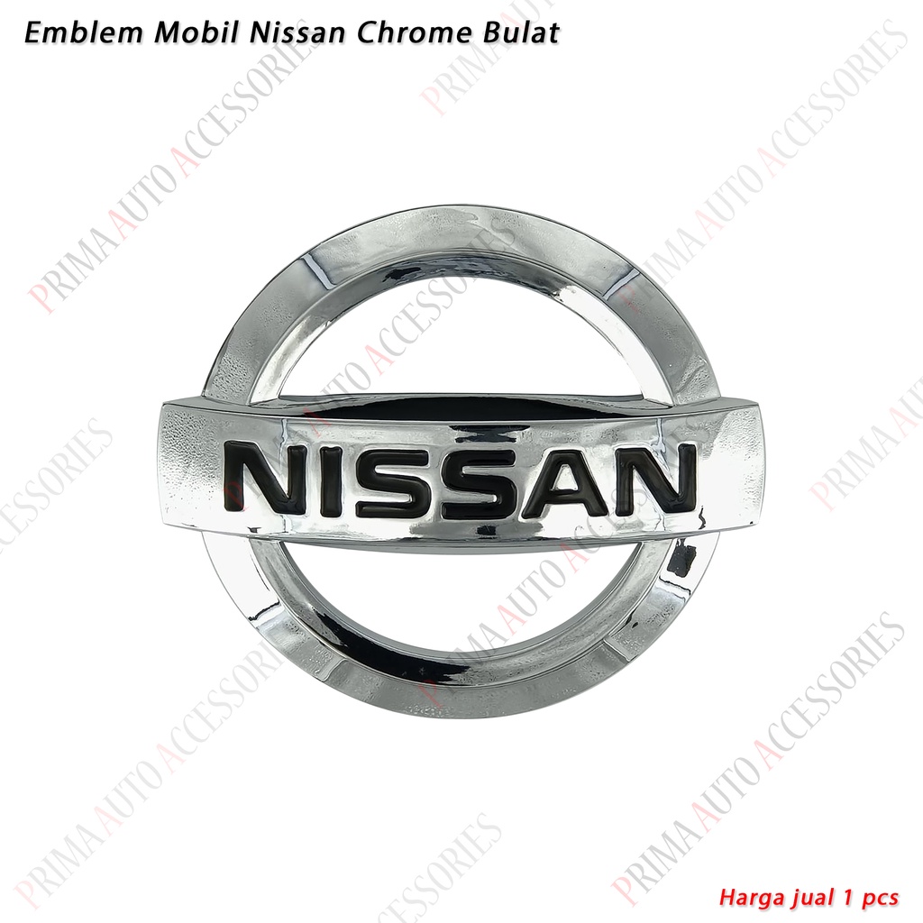 Jual Logo Emblem Mobil NISSAN Chrome Bulat 8,8 cm | Shopee Indonesia