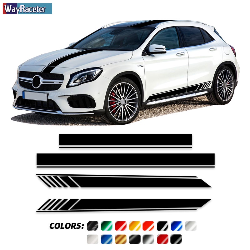 Jual Edition 1 Car Door Side Stripes Stickers Hood Rear Body Kit Decal ...