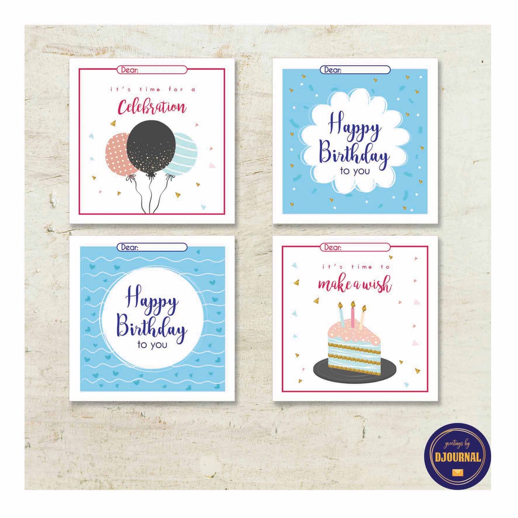 Jual 12 Pcs Birthday Gift Tag Set - A Birthday Celebration Gift Tags ...
