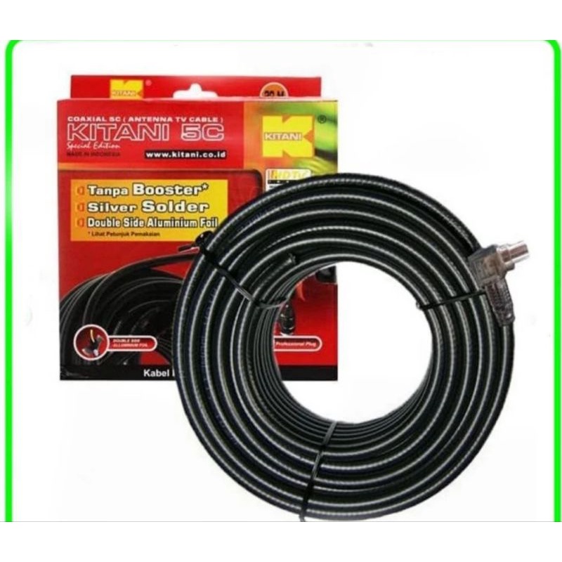 Jual Kabel Antena TV KITANI 5C 25 Meter | Shopee Indonesia