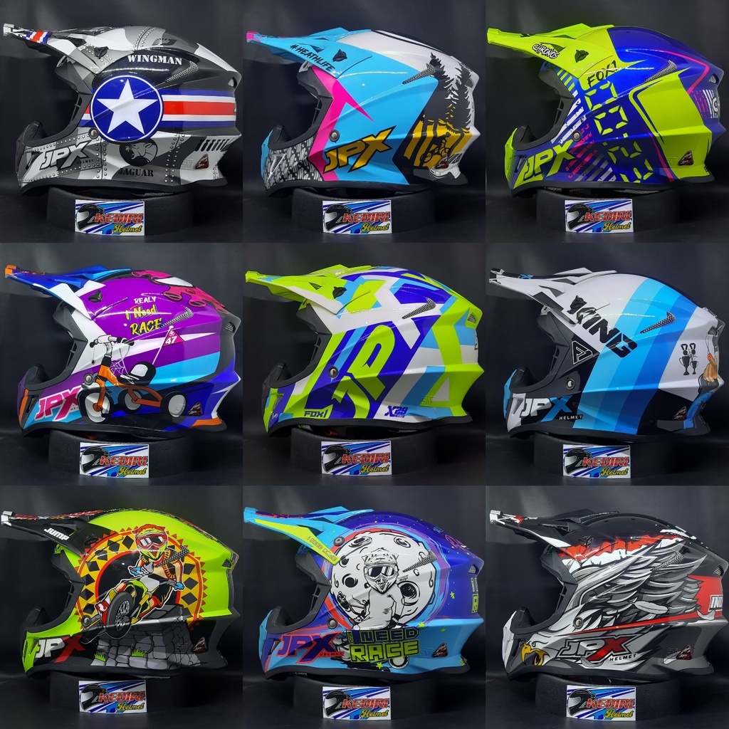 Jual Helm JPX CROSS FOX 1 Motif Trabas Trail Full Face | Shopee Indonesia