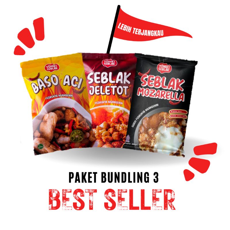 Jual Paket Bundling 3 Isi Seblak Jeletot, Seblak Mozarella & Baso Aci ...