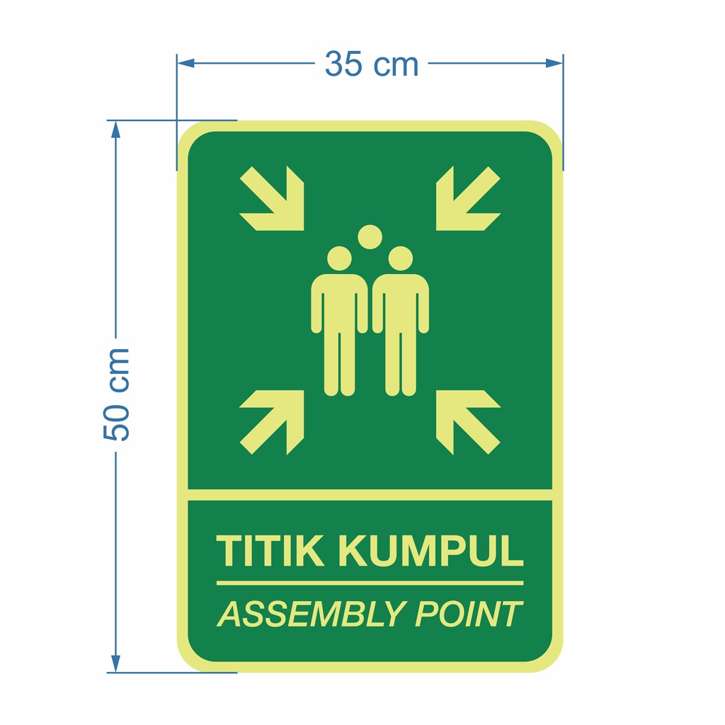 Jual Custom Rambu Titik Kumpul 35cm x 50cm Plat Alumunium dan Glow In ...