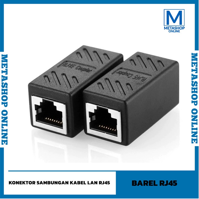 Jual Konektor Sambungan Kabel LAN RJ45 Barel RJ45 Barrel Cable Coupler ...