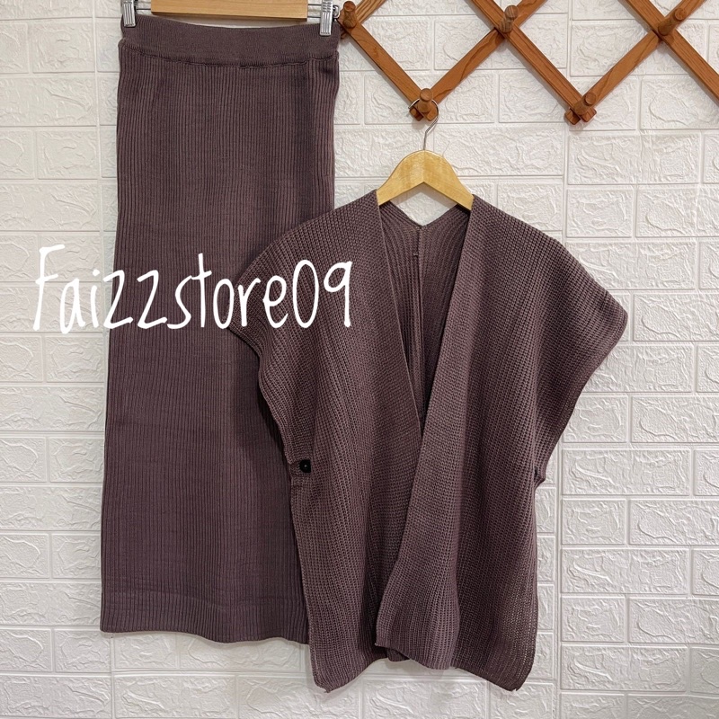 Jual ONESET CARDIGAN RAJUT CAMILLA BATWING SETELAN CELANA KULOT PREMIUM ...