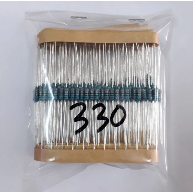 Jual Resistor 330 ohm 1/4 watt isi 200pcs | Shopee Indonesia