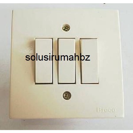 Jual saklar triple BROCO saklar tiga saklar inbow IB lampu SNI 3 skakel ...