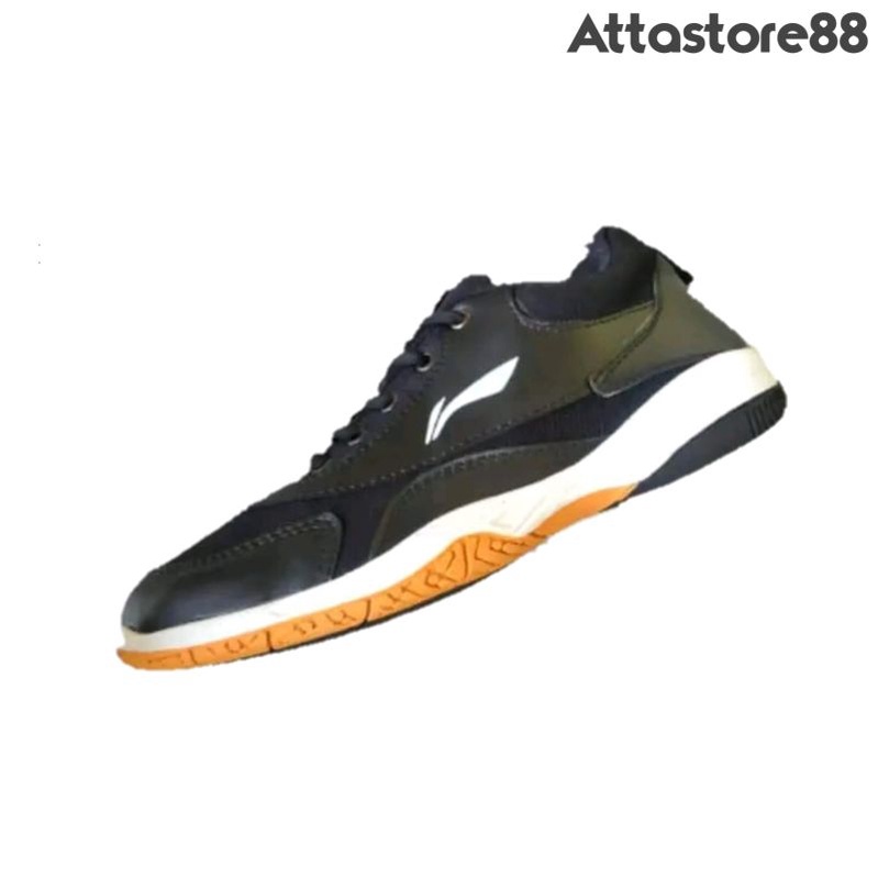 Jual sepatu lining badmintoon/sepatu olahraga wrna hitam logo putih ...