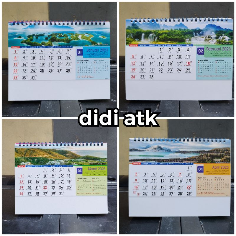 Jual Kalender Meja 2023 KM-02 Pemandangan Alam Dunia | Shopee Indonesia