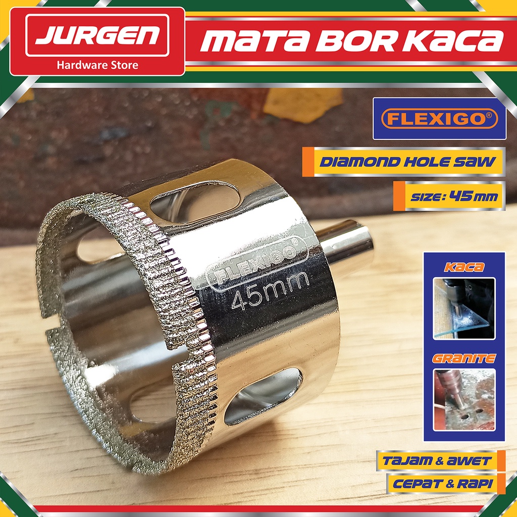 Jual Mata Bor Diamond untuk Kaca & Granite 45 mm ( harap baca deskripsi ) Flexigo Ori | Shopee ...