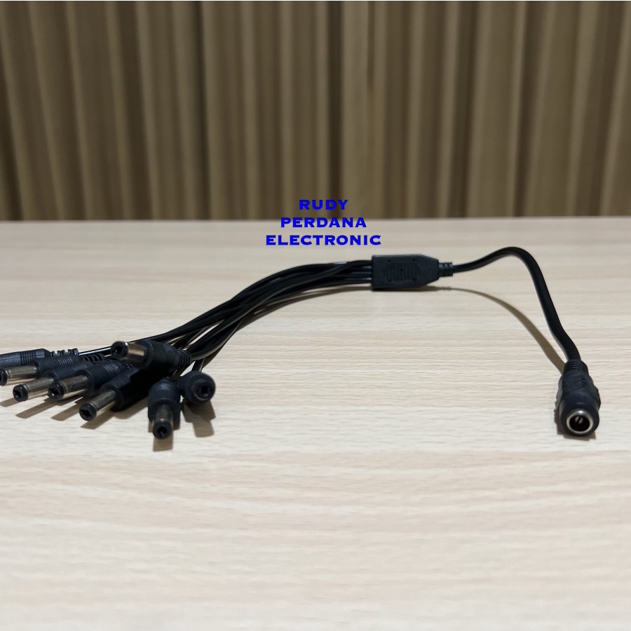 Jual KABEL JACK DC 5.5x2.1 MM FEMALE TO MALE CABANG 8 CUMI SPLITTER 40 ...