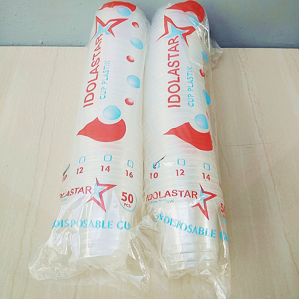 Jual Cup Plastik Idola Star 10 OZ | Shopee Indonesia