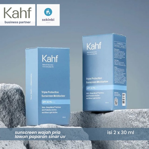 Jual Kahf Triple Protection Sunscreen Moisturizer SPF 30 PA+++ 30 ml ...
