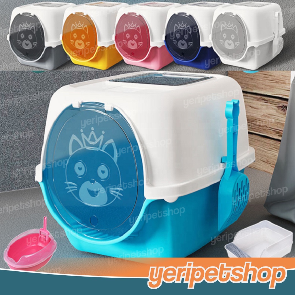 Jual Tempat Pasir Kucing 2 Pintu Cat Litter Box Free Scoop | Shopee ...