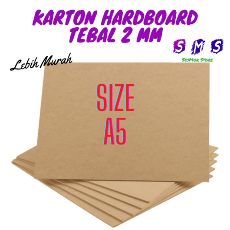Jual KARTON TEBAL 1 MM / HARD BOARD Size A5 | Shopee Indonesia