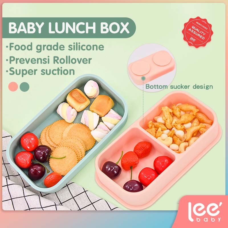 Jual 【BABY LUNCH BOX 】Lee piring makan bayi silikon anti tumpah Piring ...